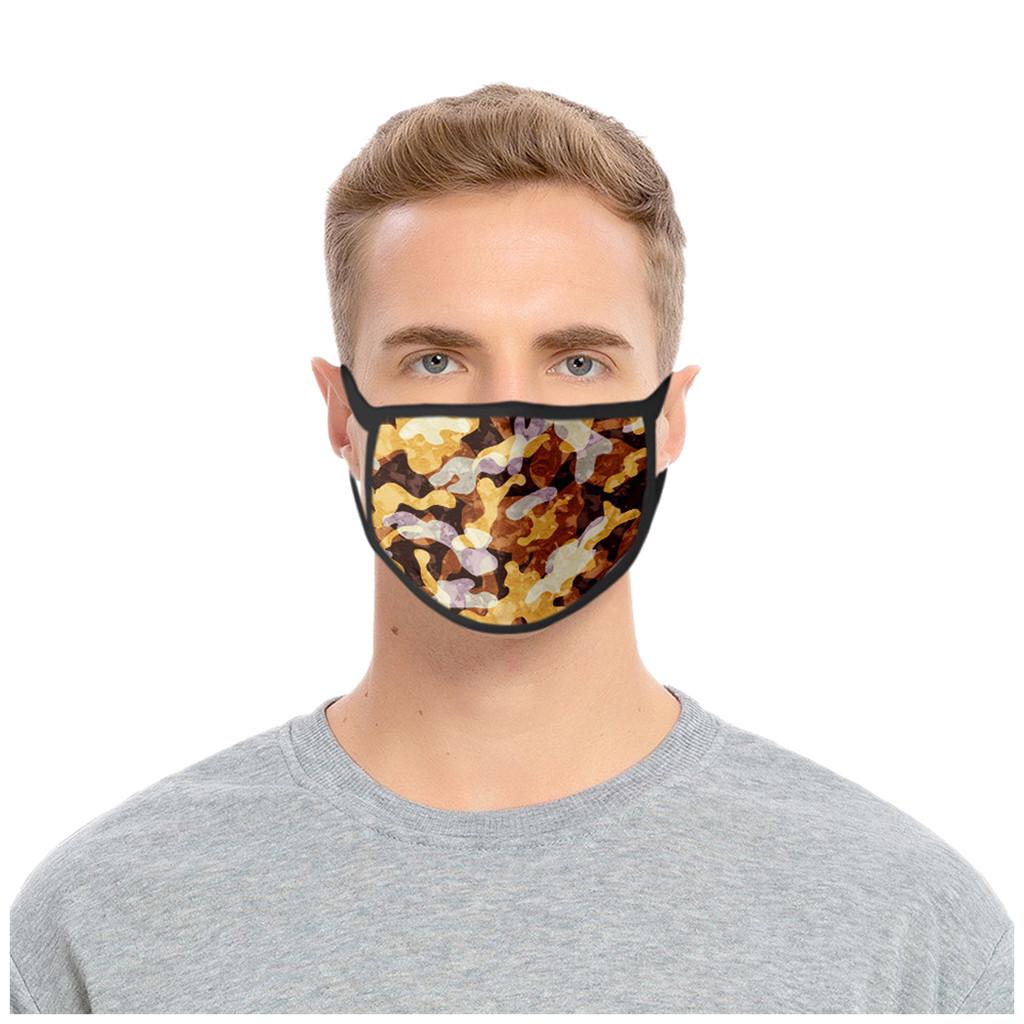 Buy 2Pc Adult Reusable Mouth Cloth Mask Camouflage Printing Dustproof ...