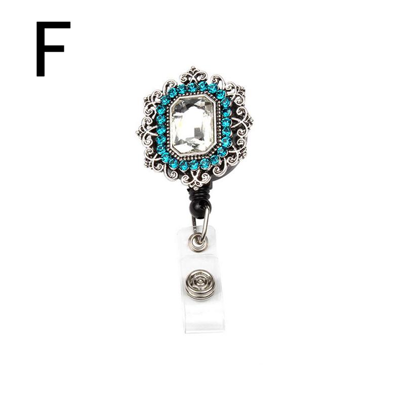 Buy 1pcs Doctor Medical Badge Clip Pull Badge Reel Metal Rhinestone ...