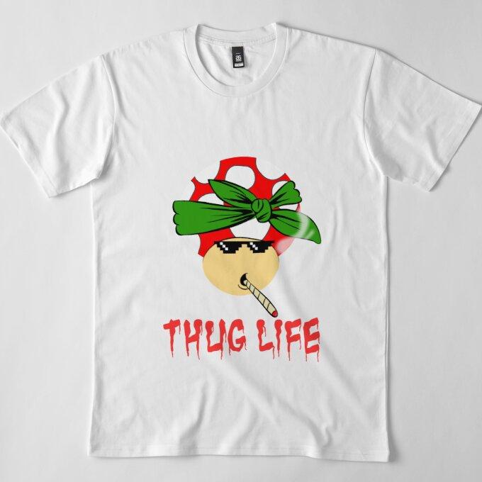 Buy Men Premium Cotton T-Shirt Thug Life Todd Print Tees Funny Harajuku ...