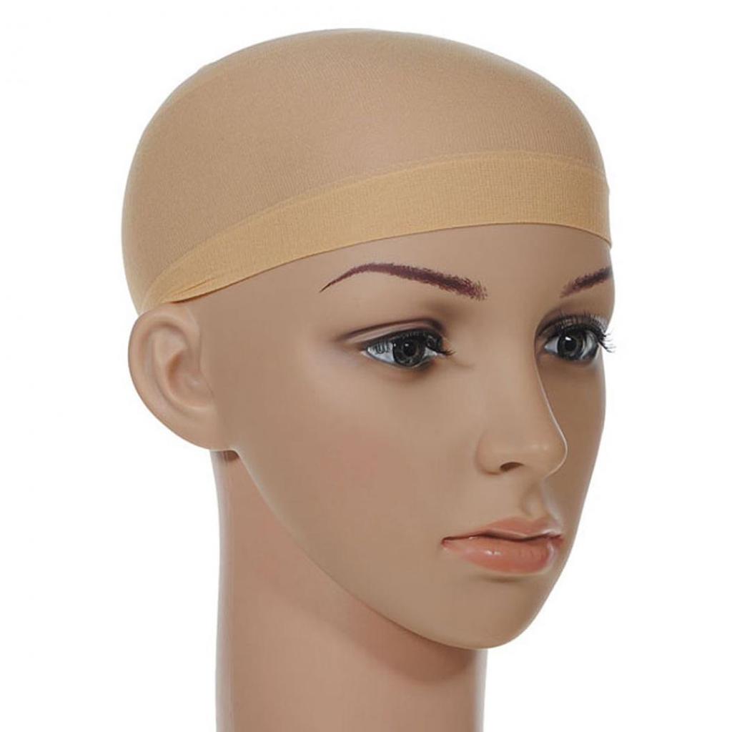 Buy 2 Pieces Of Flat Color Elastic Wig Lining Hat Snood Nylon Elastic ...