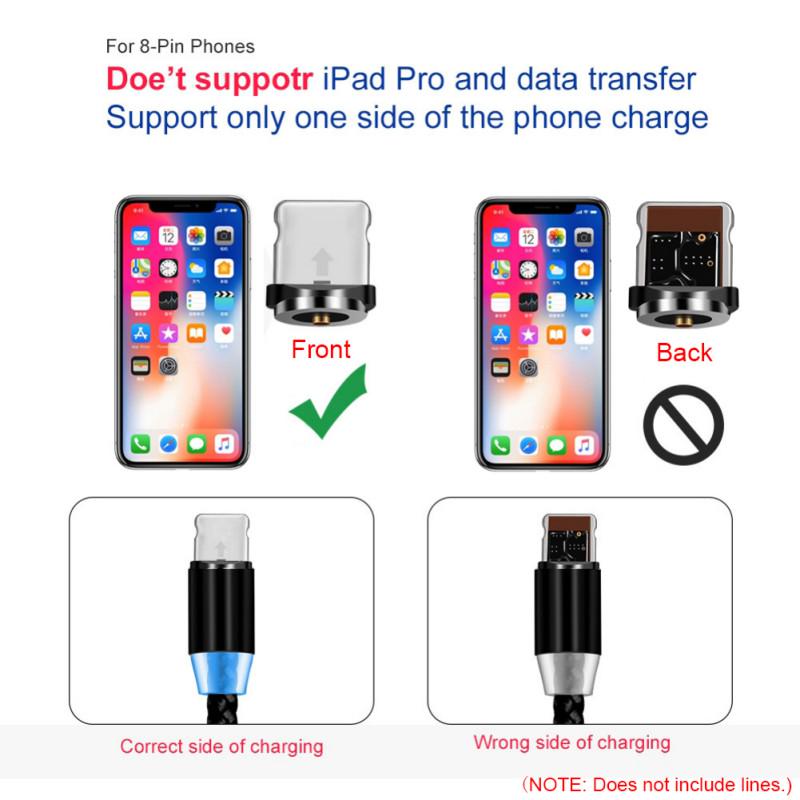 Buy Round Magnetic Cable Plug Micro USB Type-C Apple Plugs Charging ...