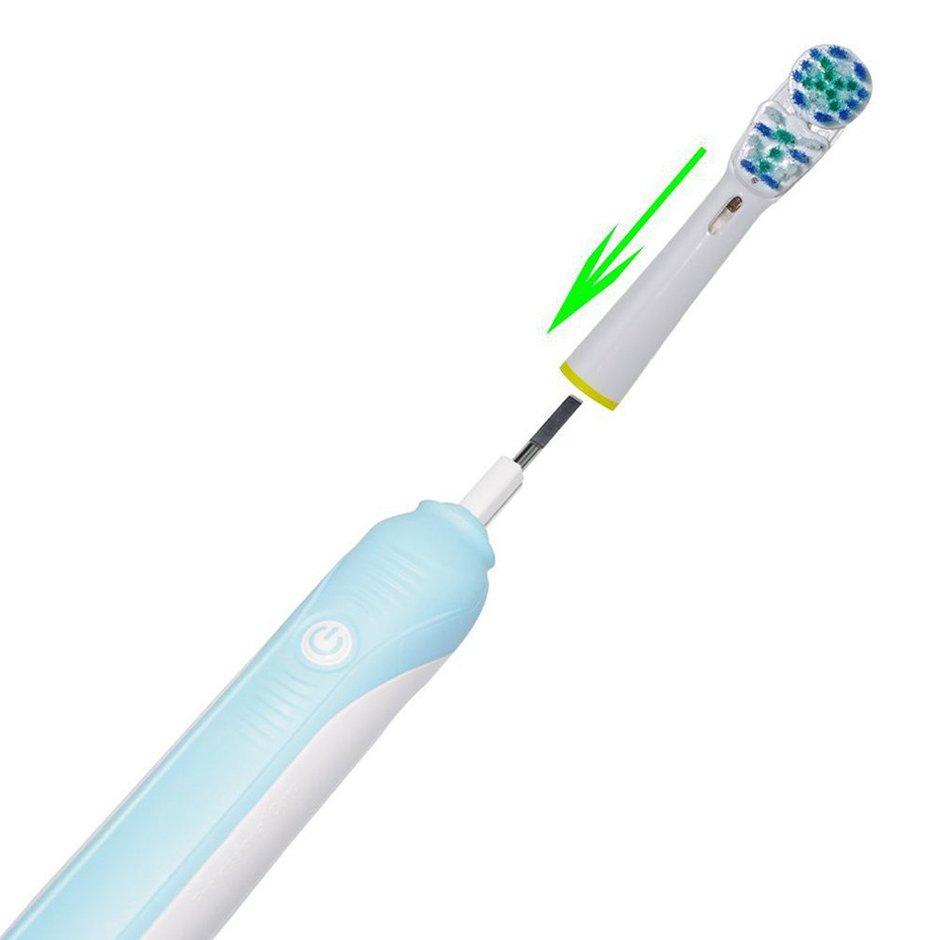Buy Neutral Double Head Electric Toothbrush Head Replaceable Brush Head ...
