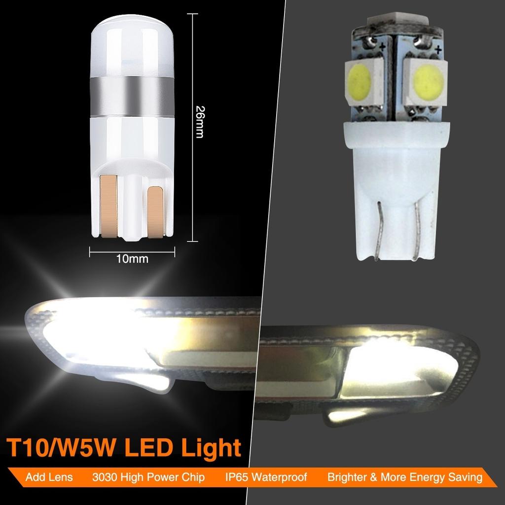 Buy 4PCS Audew Indoor Lighting Car LED Interior Light T10 Bulb LED Car ...