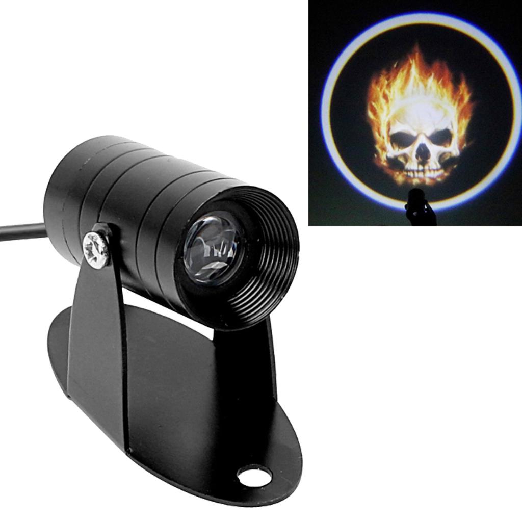 Buy 3D LED Flaming Skull Logo Laser Projector Motor Spotlight Shadow ...