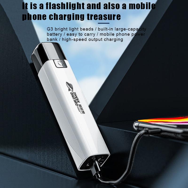 Buy Portable Led Flashlights USB Rechargeable Waterproof Torch Mini ...