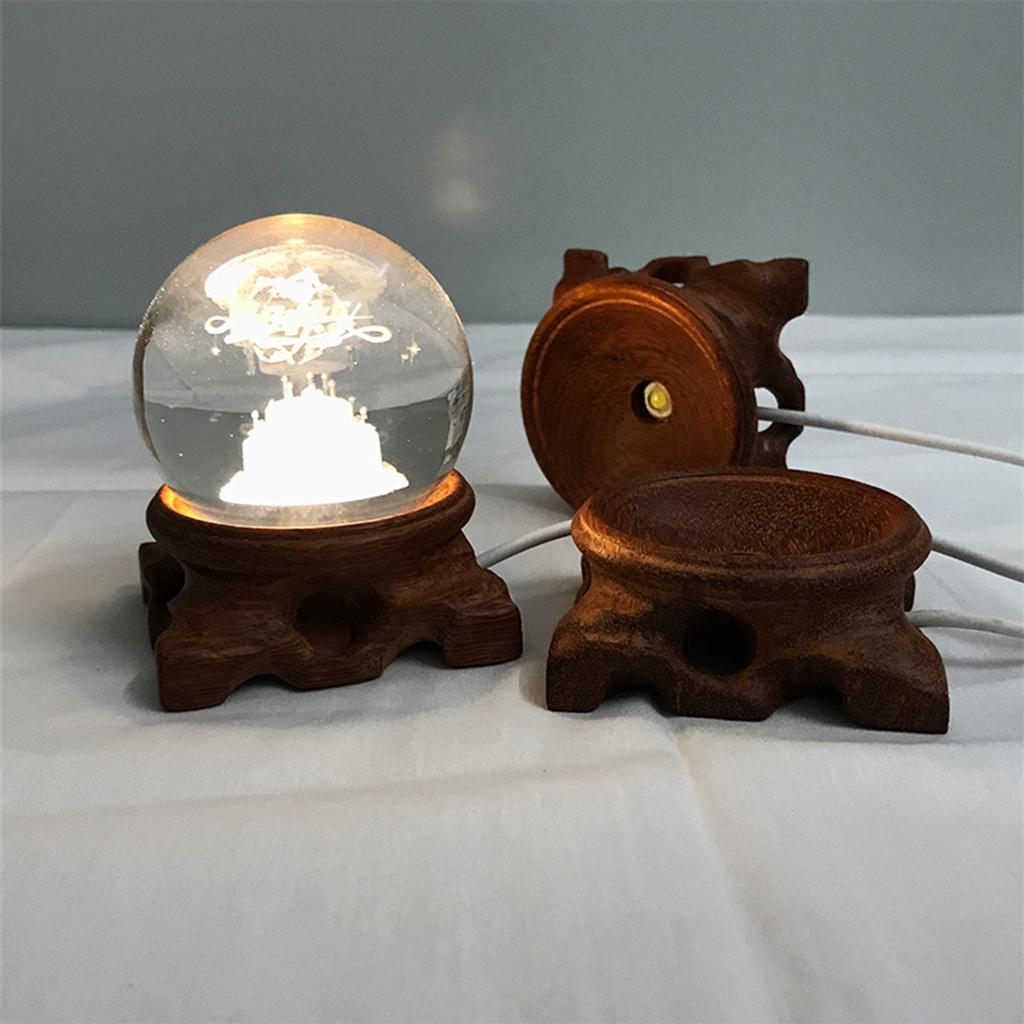 Buy DIY Solid Wood Led Light Dispaly Base LED Lights Display Base ...
