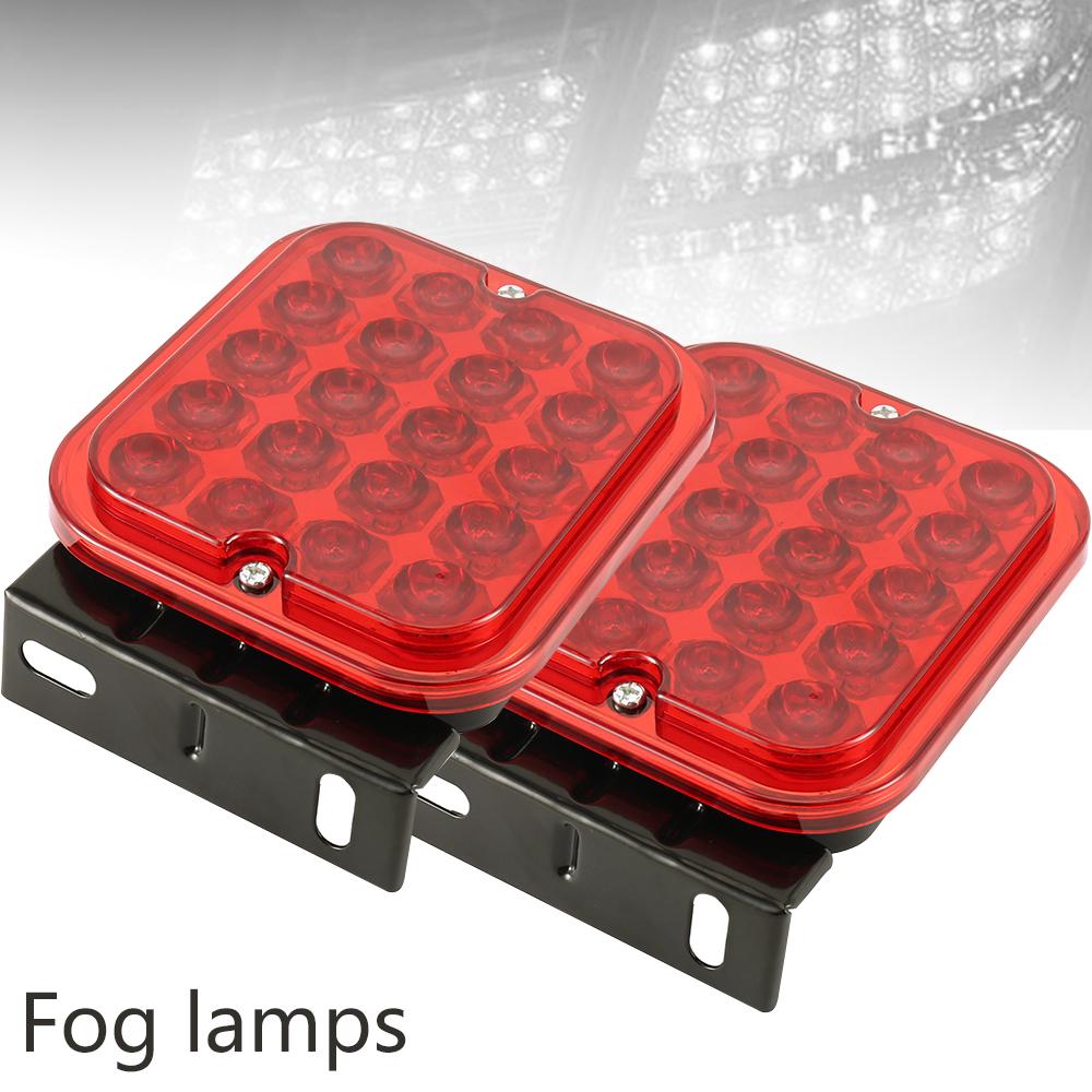 Buy Universal 12v Car/Van/Trailer Approved Square Rear Red Fog Light ...