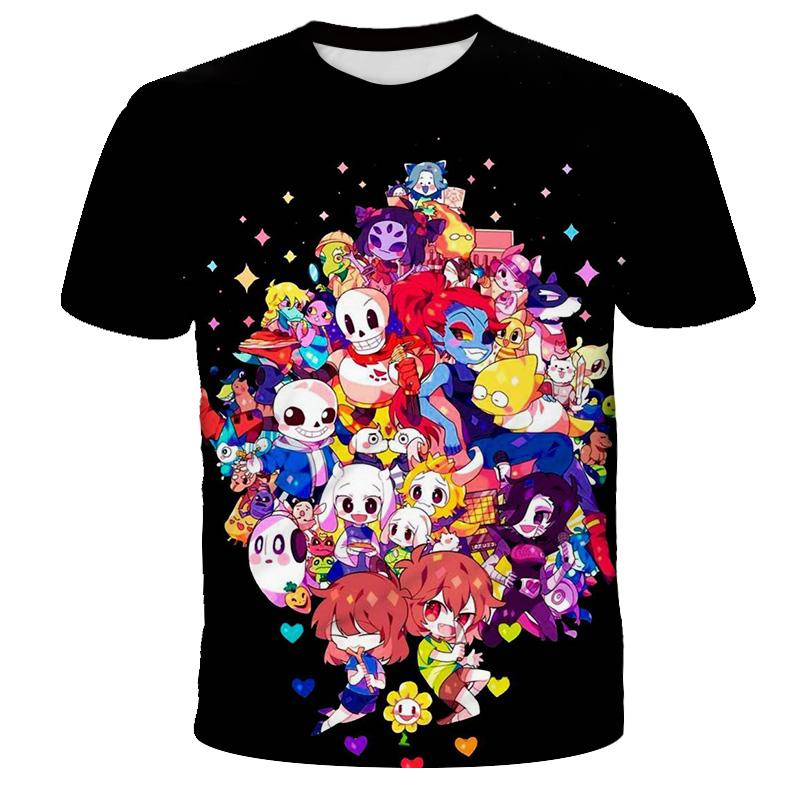 Buy Undertale T Shirts Kids Boys Sans Frisk Chara 3d Printed Summer T ...