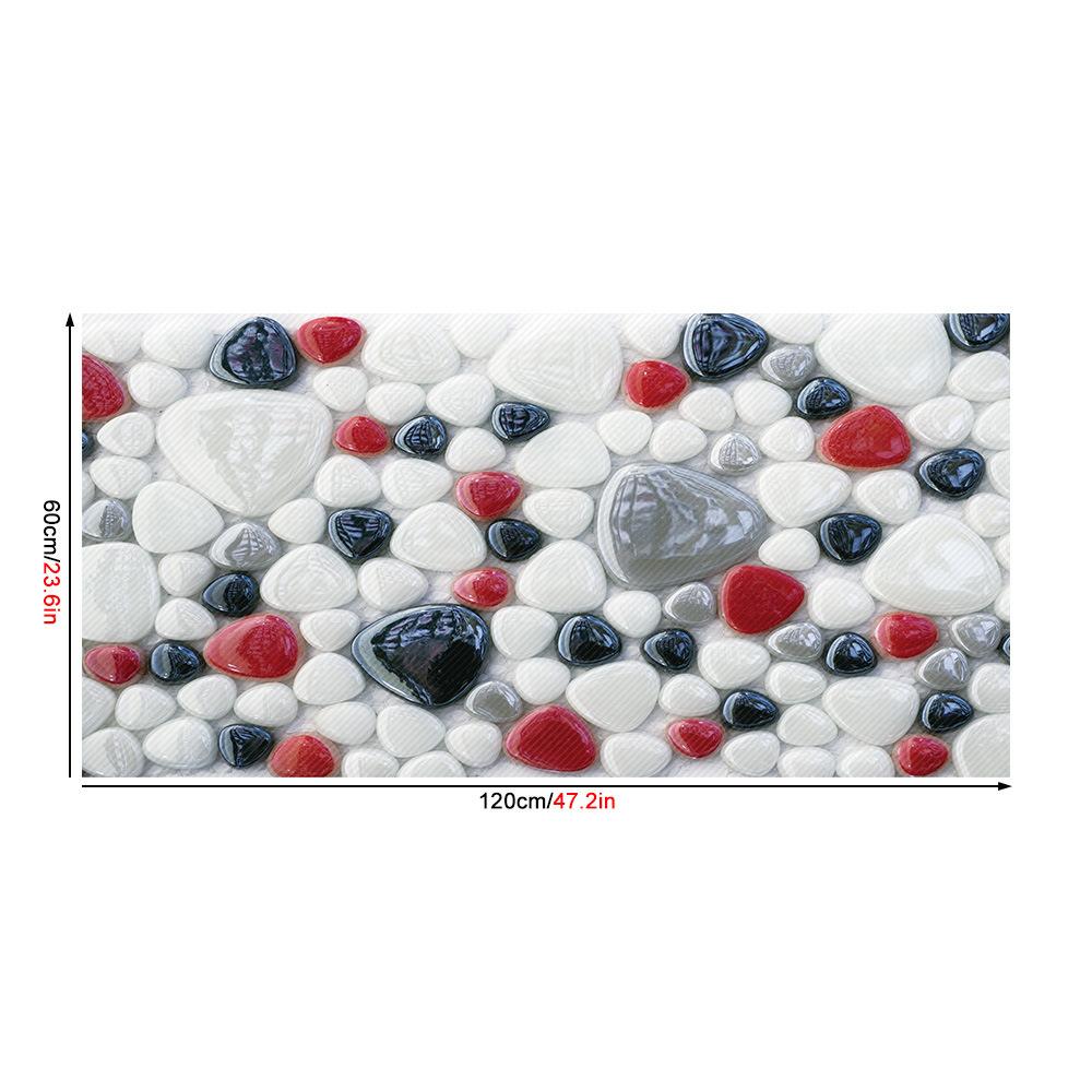 Buy 3D Stone Printed Long Floor Mats Non-Slip Kitchen Carpet Pebble ...