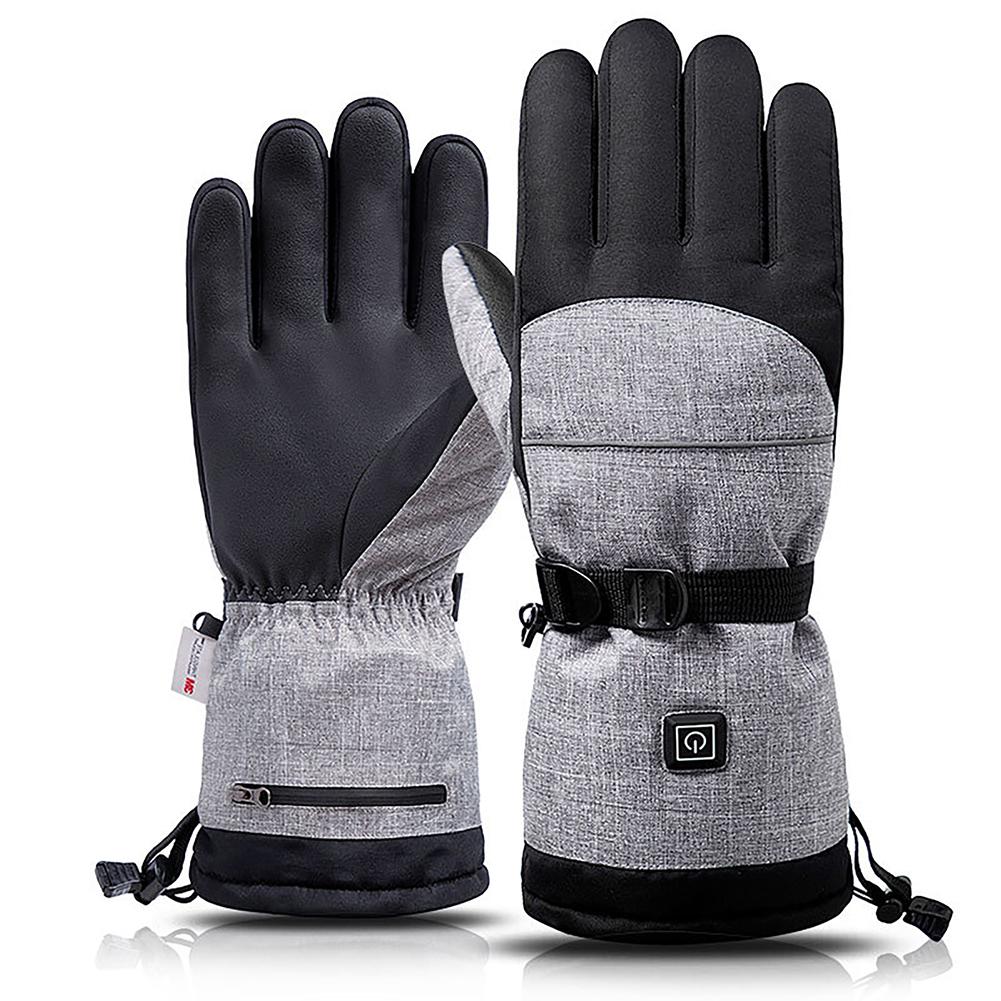 Motorcycle Snowmobile Heated Gloves Warm 3-Gear Adjustable Heated ...