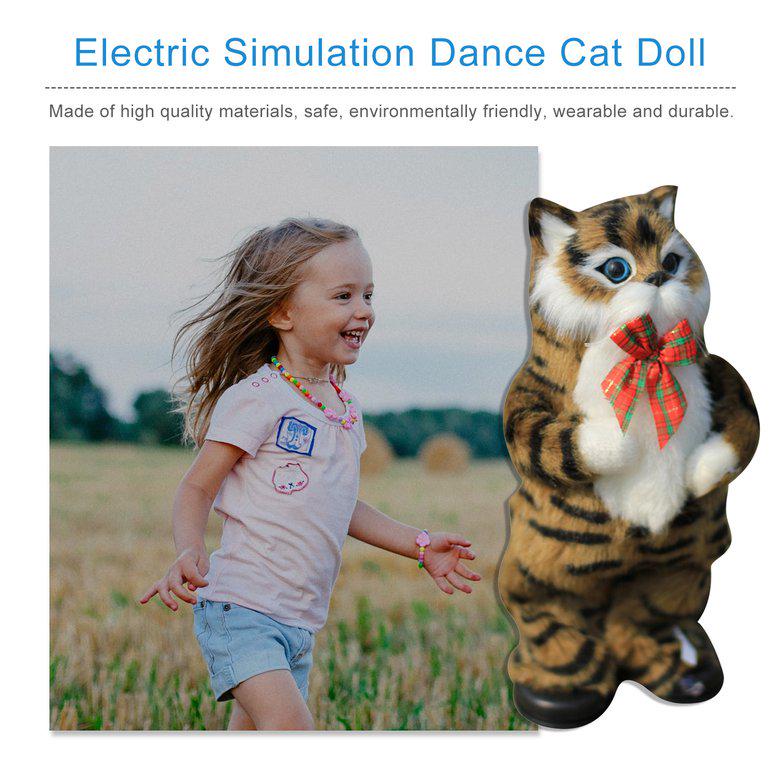 Buy Cute Simulation Cat Electric Yellow Cat Singing And Dancing Cat ...