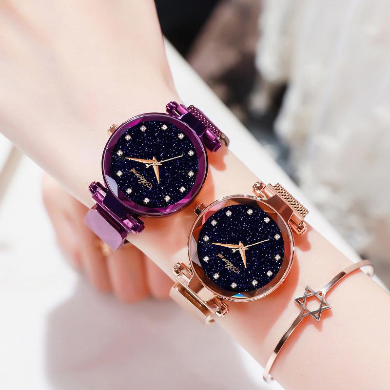 Buy Magnet Attracting Stone Colorful Starry Sky Ladies Watch Fashion ...