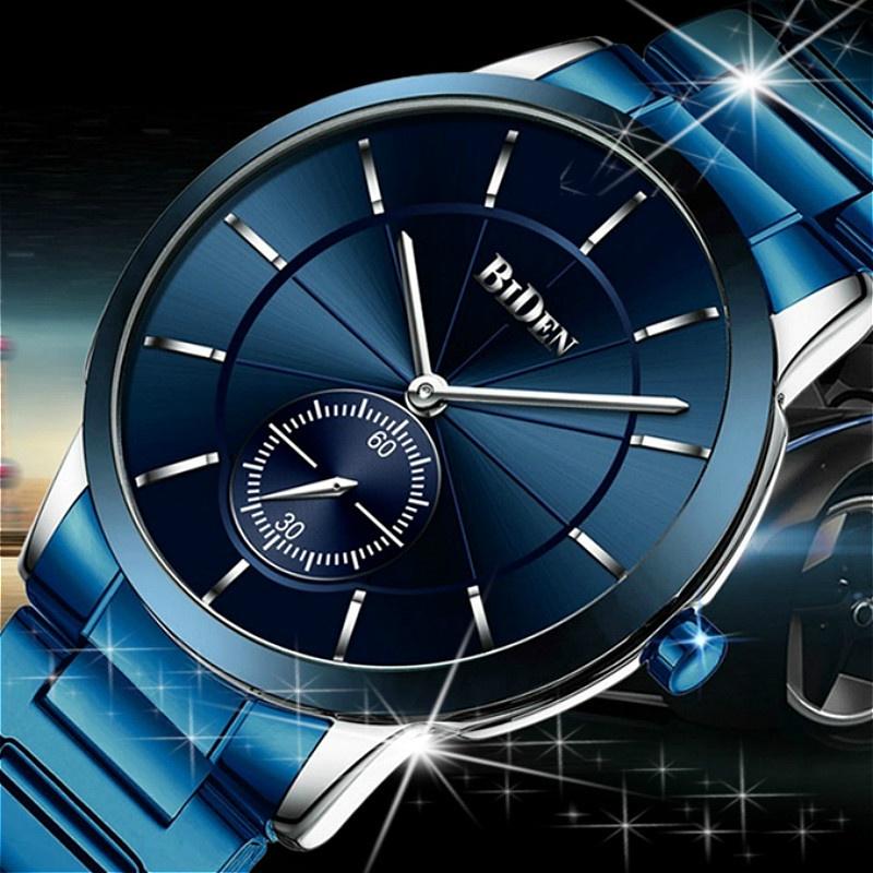 Buy Mens Sports Waterproof Quartz Watch Business Full Steel Watches at ...