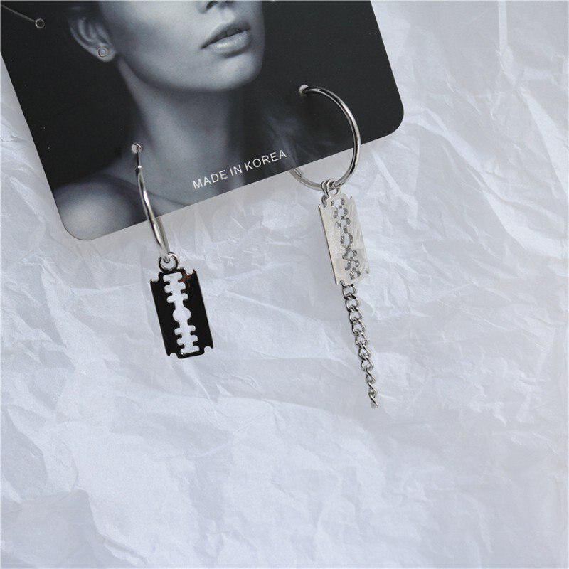 Buy Asymmetric Tassel Chain Safety Pin Dangle Drop Earring Jewelry ...