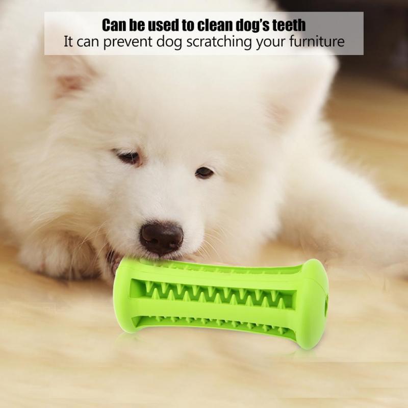 Bone-shaped Natural Durable Rubber Dog Cleaning Teeth Molar Toy Pet ...
