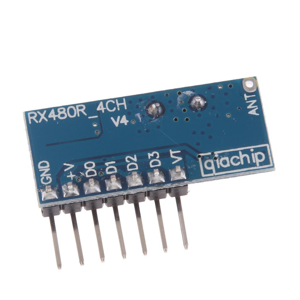 Buy 315MHz 4 Channel Output RX480E RF Wireless Receiver Module Learning Decoding at affordable ...