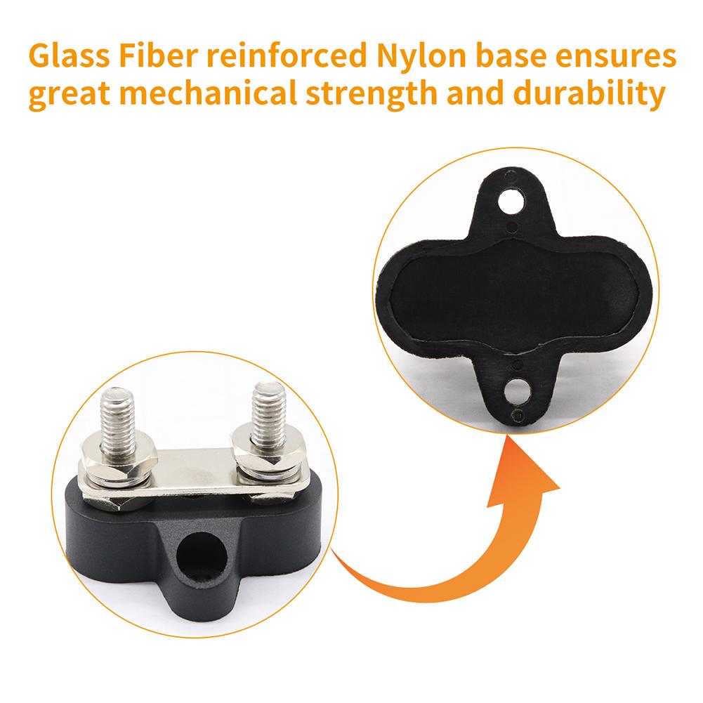 Buy Bus Bar Terminal Block Heavy Duty Dual M6 Positive Power Distribution Stud at affordable ...