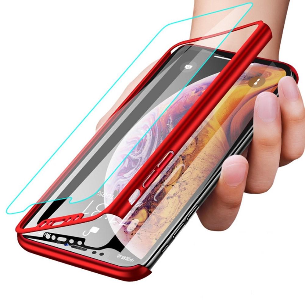 Buy For iPhone Samsung Xiaomi Huawei Temperd Glass Phone Case Hard PC ...