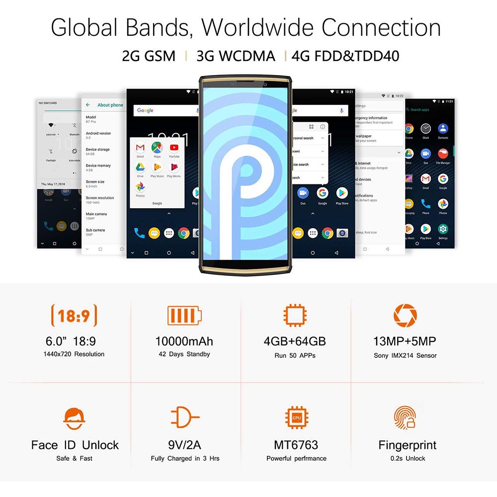 [OUKITEL] K7 Pro 10000 mAh Big Battery Android Mobile Phone 6.0Inches ...