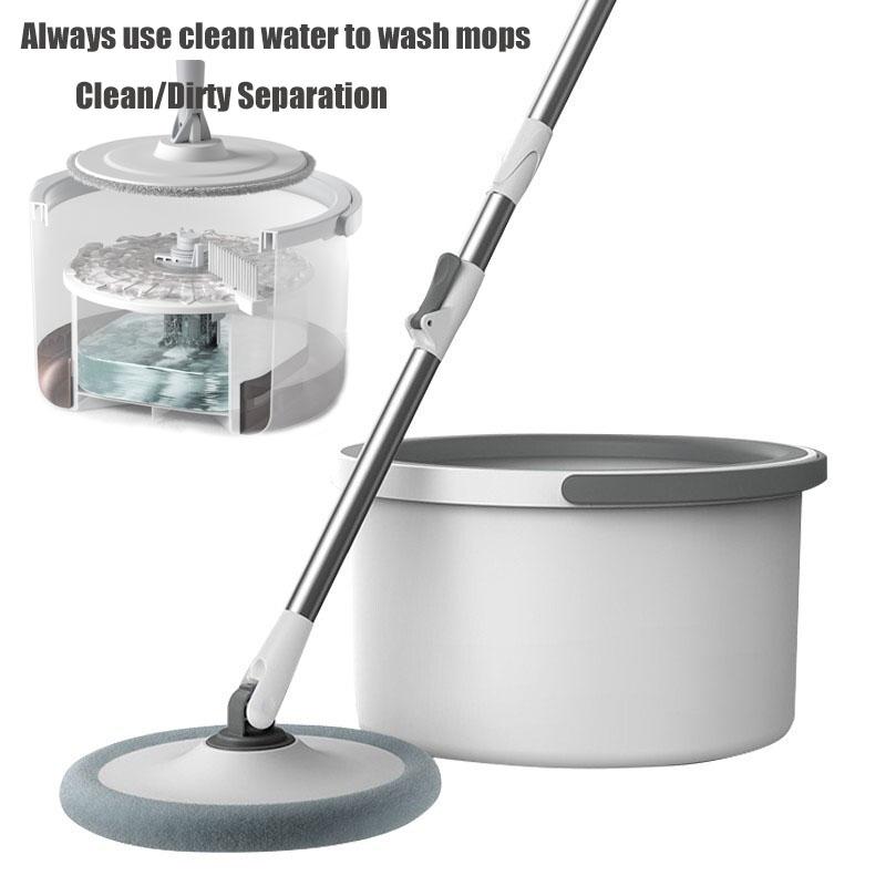 Buy Clean Water & Sewage Separation Mop With Bucket Microfiber Lazy No ...