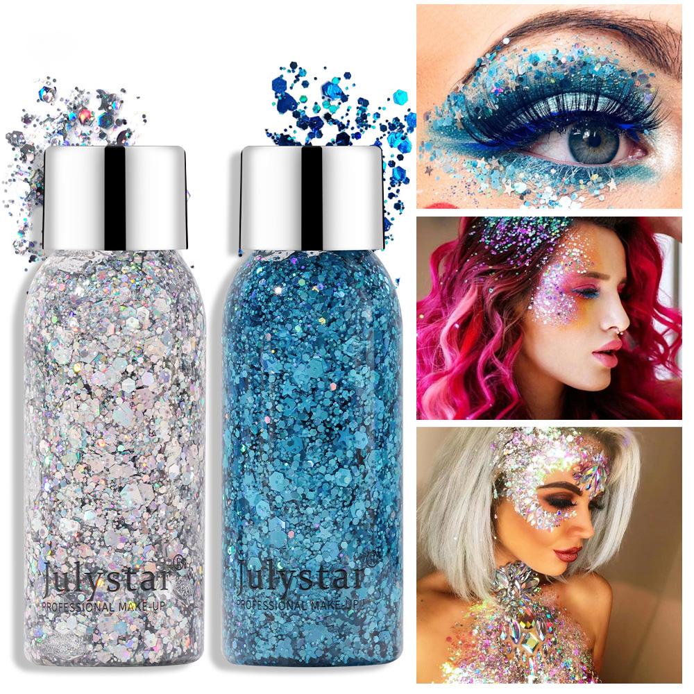 Buy Beauty Makeup Colorful Sequins Stage Flash Eye Shadow Liquid Face ...