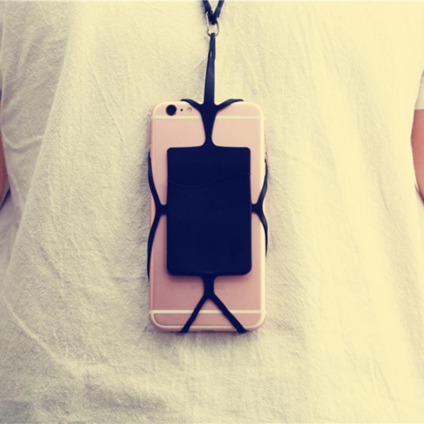 Fashion Cell Phone Silicone Wallet Case Practical Creative Credit ID ...