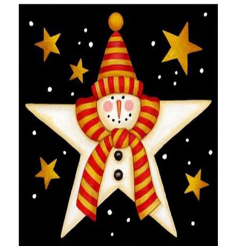 5D Diy Round Diamond Painting "Christmas Star" Wall Art Cross Stitch ...