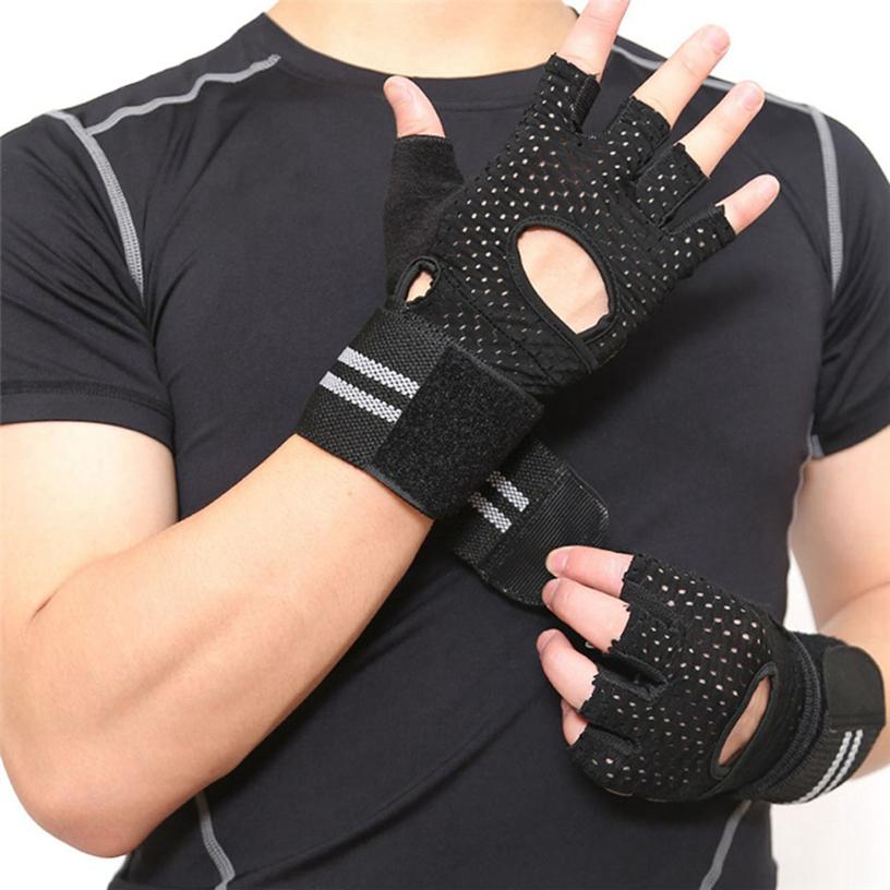 Buy Breathable Workout Gloves Weightlifting Gym Gloves Exercise Unisex Half Finger at affordable ...