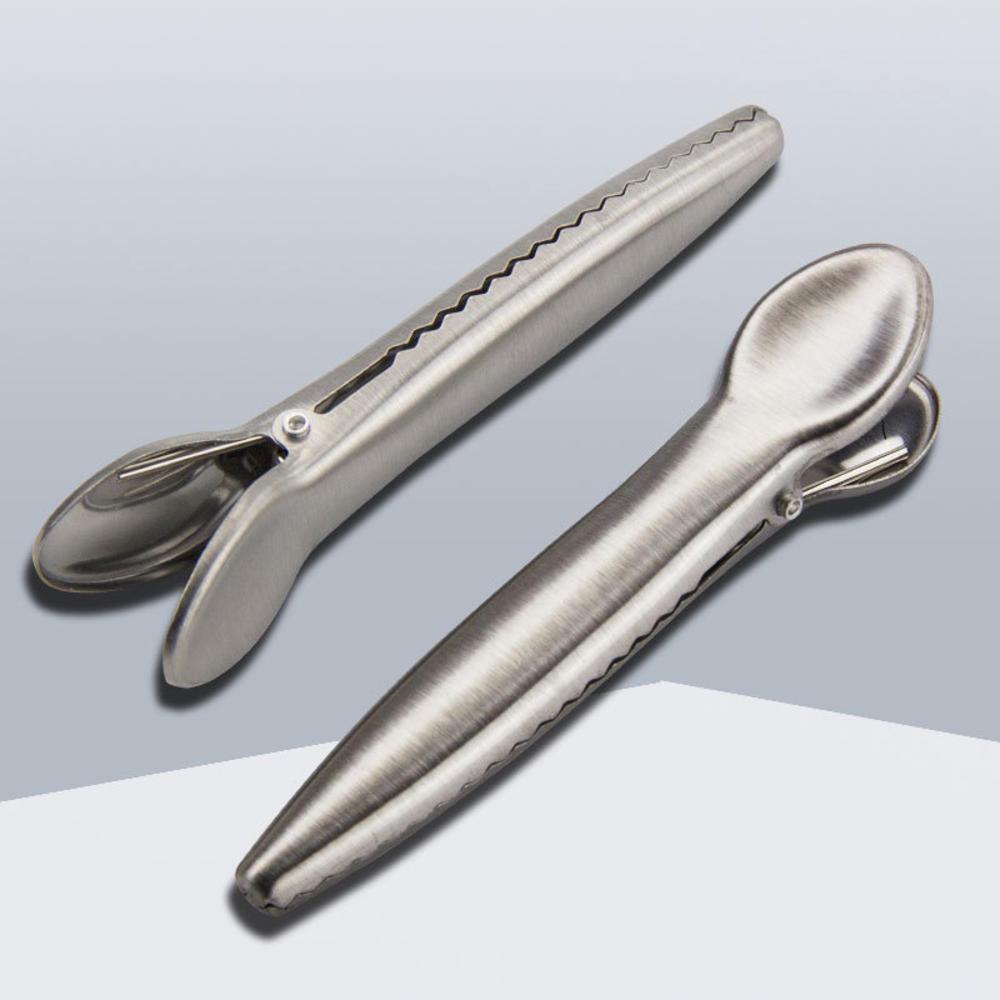 Buy 2pcs Food Storage Bag Clips Stainless Steel Seal Clamps Freezer ...