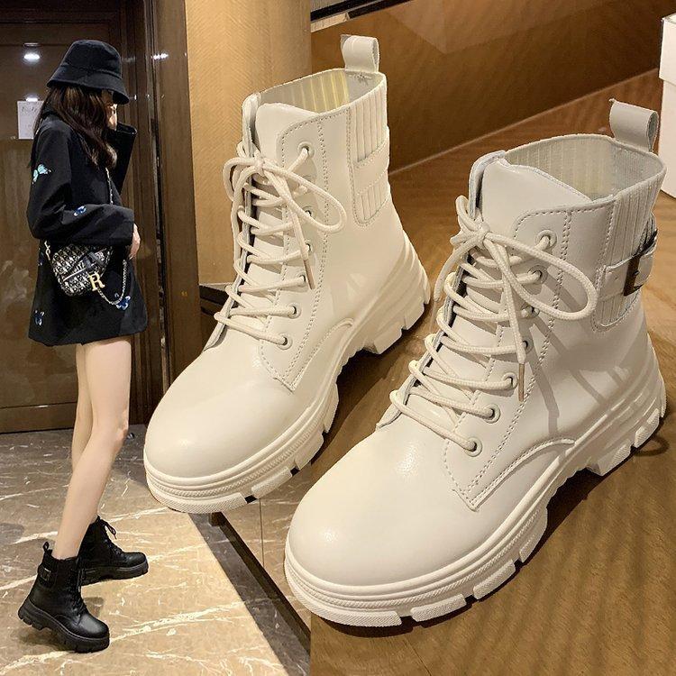 Buy Women's Soft Boots Shoes Woman Boots Fashion Round PU Ankle Boots ...