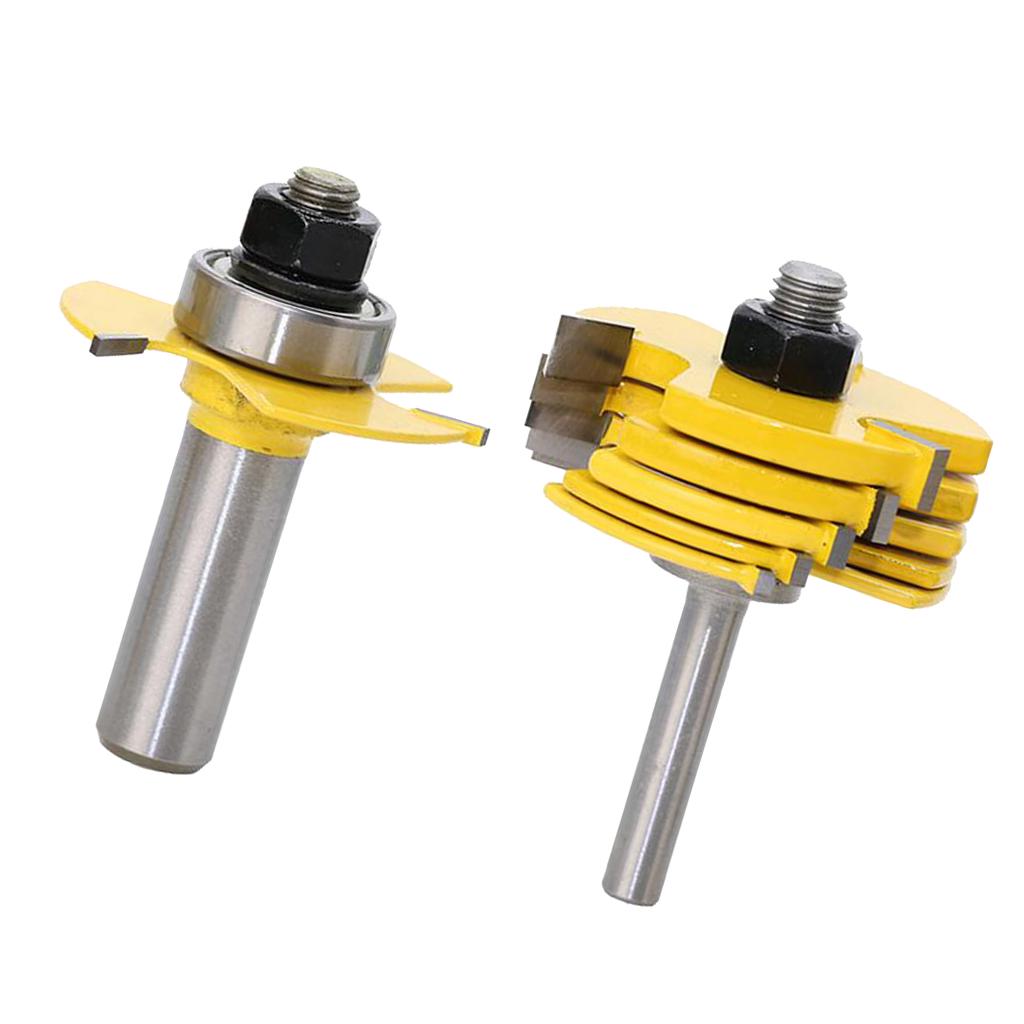 Buy 8pcs Biscuit Joint Slot Cutter Router Bit 1/4" & 1/2" Shank ...
