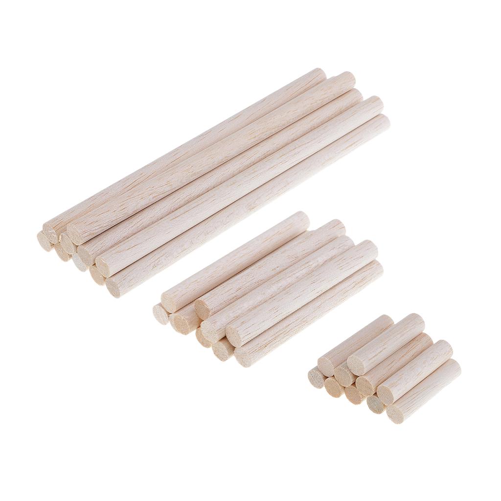 Buy 10Pieces Balsa Wood Round Sticks 11mm Diameter for Woodworking ...