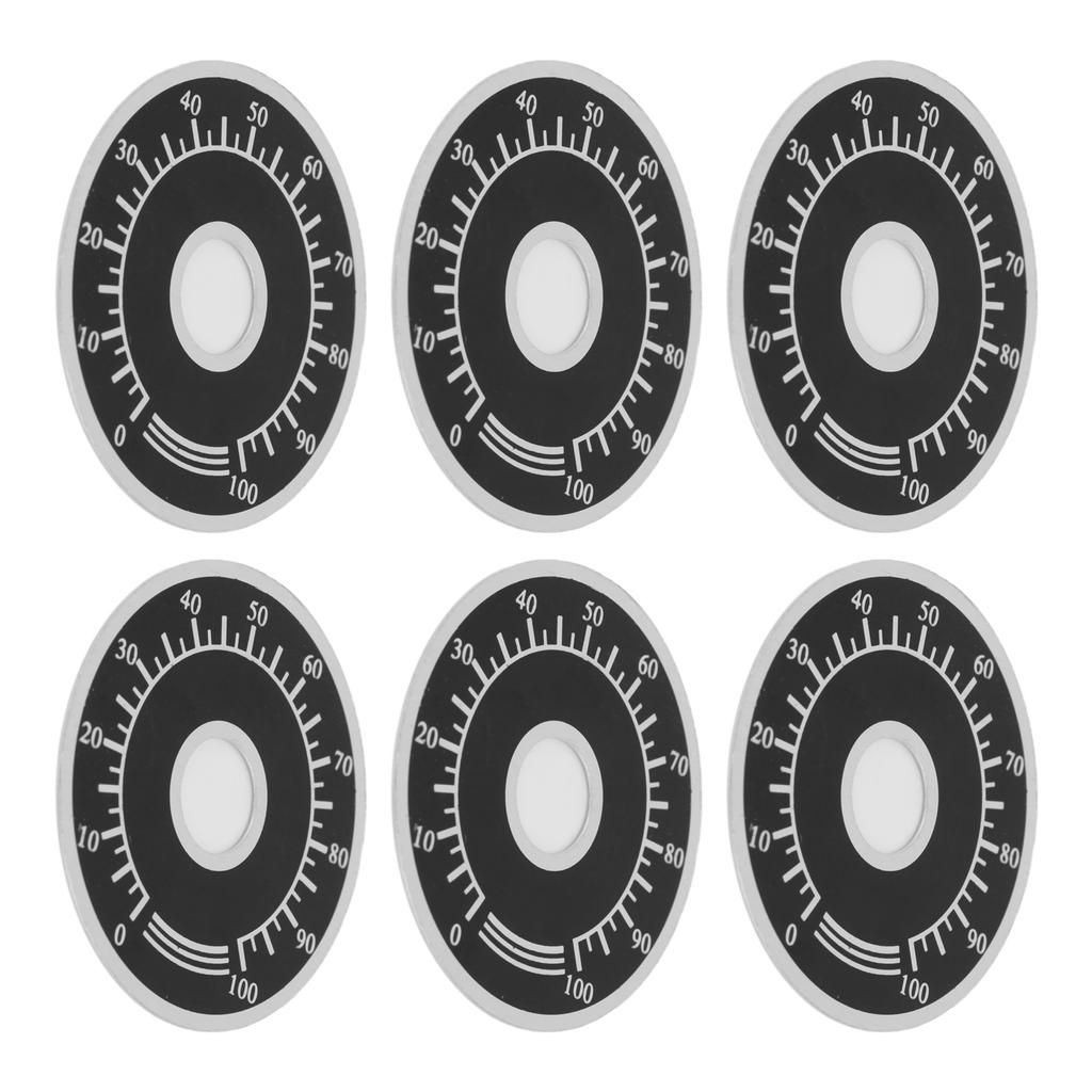 Buy 200Pcs Dial Plate Aluminum Alloy Round Scale Plates Sheet 0‑100 BEM ...
