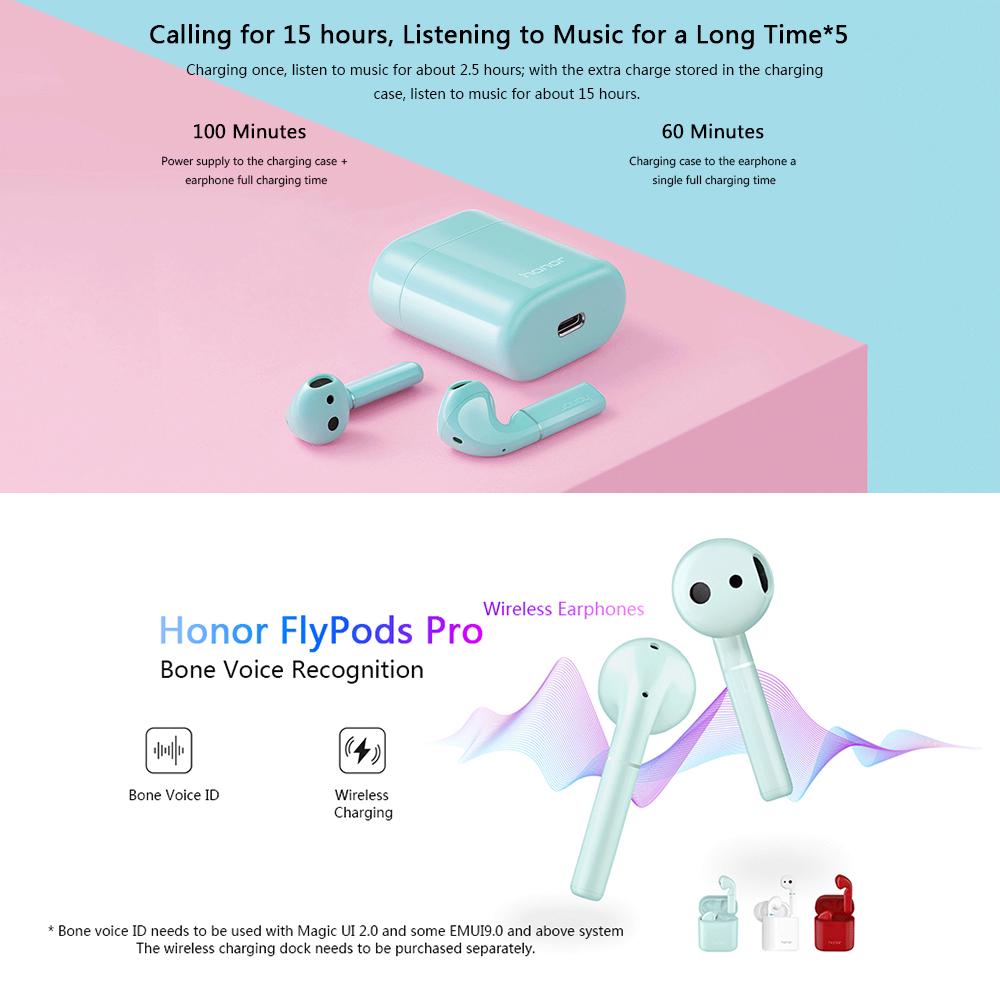 Buy Honor CM-H2 FlyPods Pro Wireless Earphone Bone Voice ID Bluetooth 5.0 IP54 Waterproof ...