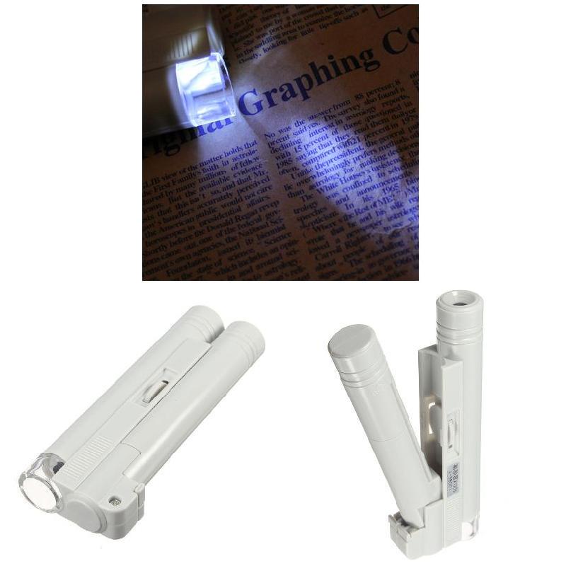 40-150X Tube Focus Dual Magnifying Microscope Handheld Light Magnifier ...