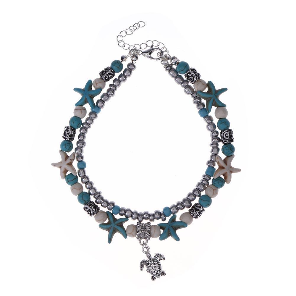 Buy Boho Beads Pearl Anklet Women Leg Bracelet Beach Ankle Chain ...