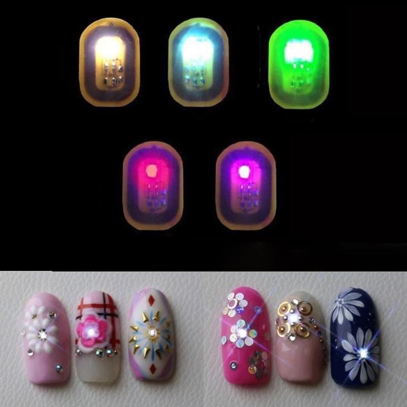 Buy Women NFC Nail Art Tips DIY Stickers Phone LED Light Flash Party ...