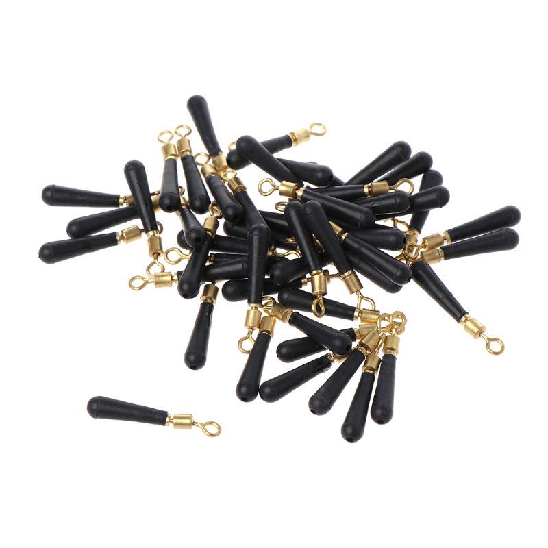 50Pcs Fishing Float Bobber Copper Ring Floating Rotation Drift Fleet ...