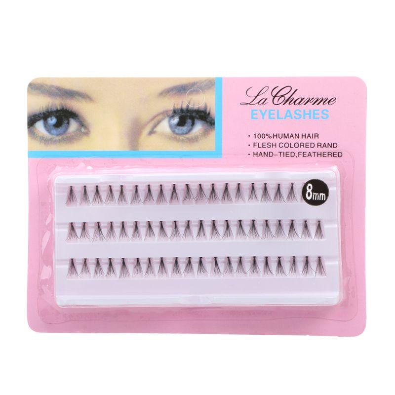 60 Individual Extension False Fake Eyelashes Premium Corner Flare ...