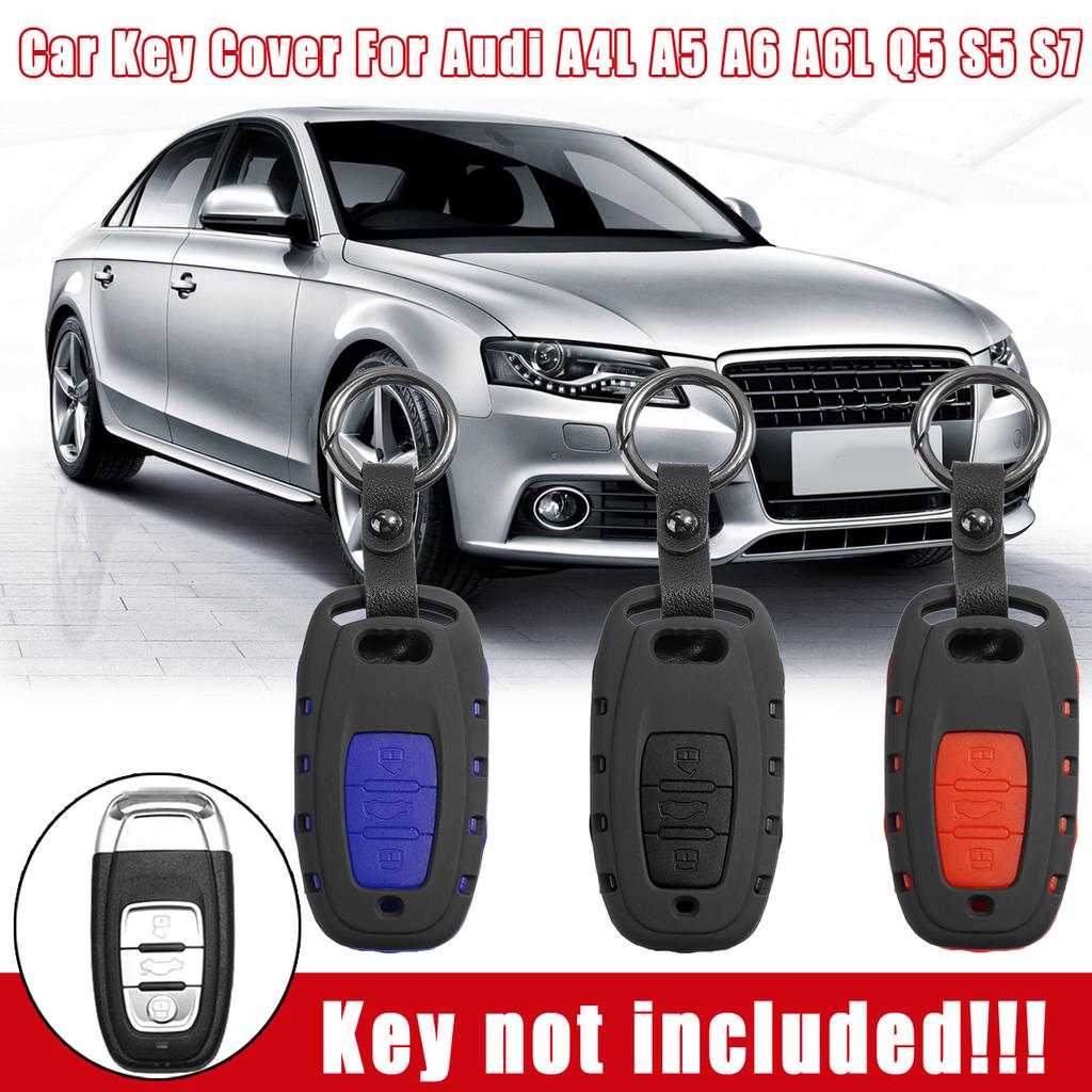 Buy Blue/Red/Black 3 Colors Car Key Protection Cover For Audi A4L A5 A6 ...