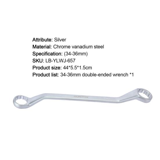 Buy 34-36mm Excellent Convenient Chrome Vanadium Steel Offset Ring Spanner Double Offset Ring ...