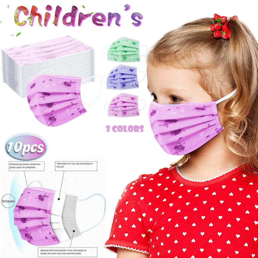 Disposable 3-Ply Masks Anti-Dust Face Mask With Elastic Earloop Kids ...