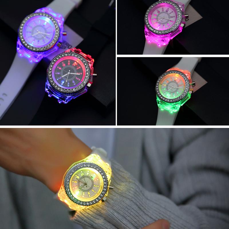 Buy Luminous Personality Led Harajuku Student Couples Jelly Quartz ...