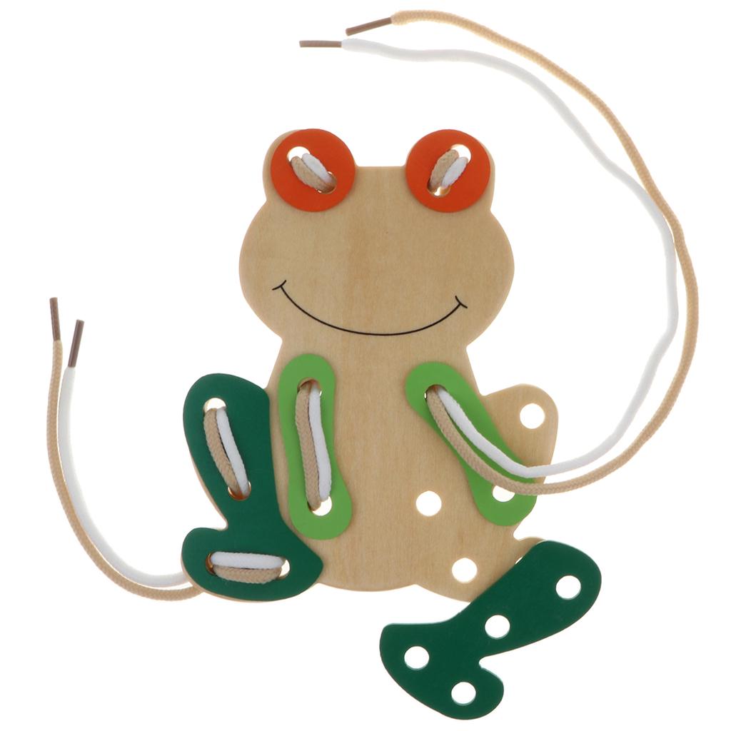 Buy Wooden Threading Board Kids Lacing Toy Educational Activity Laces ...