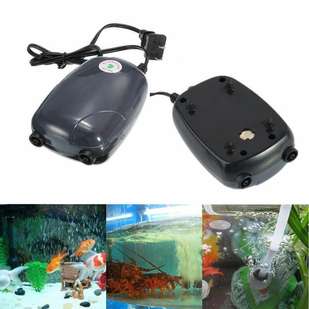 Mute Oxygen Pump Small Oxygenator for Aquarium Fish Bowl Flat Plug ...