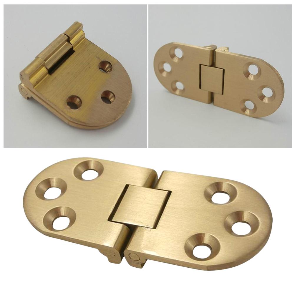 Buy BESTOMZ 1PC Folding Hinges Semi-circular Solid Brass Concealed ...