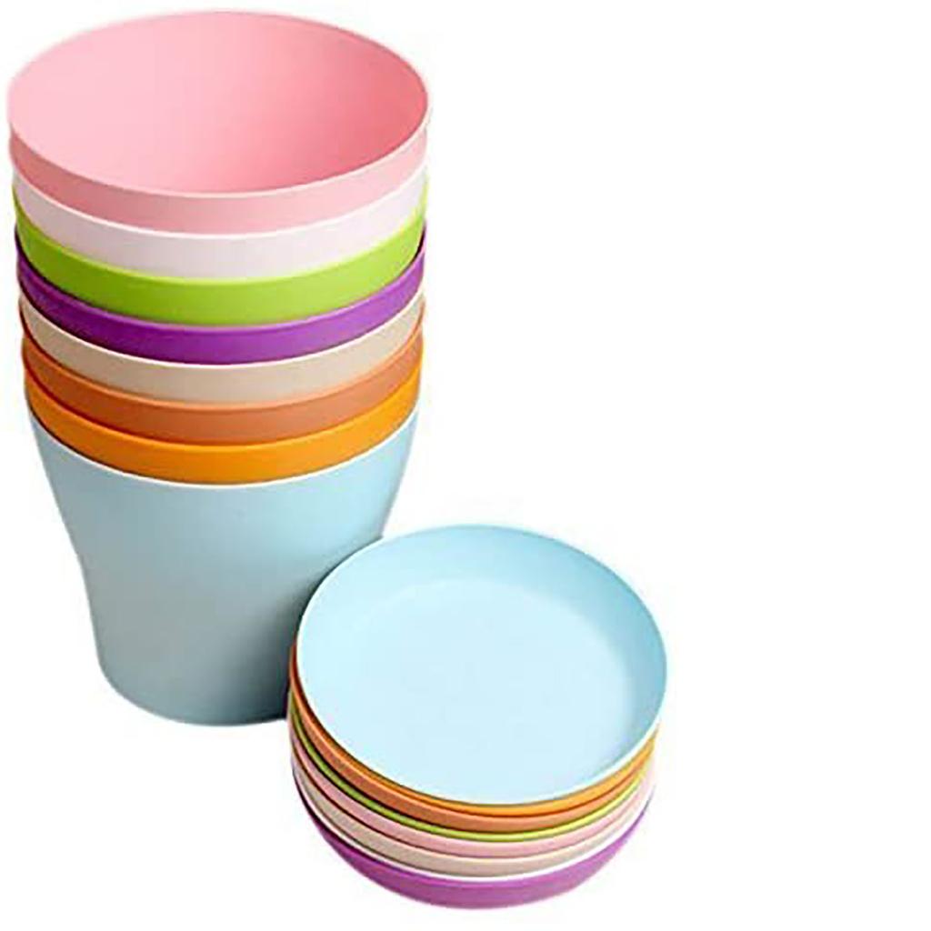 Buy 8 Pieces Colored Plastic Vases For Flowers, Office And Home With ...