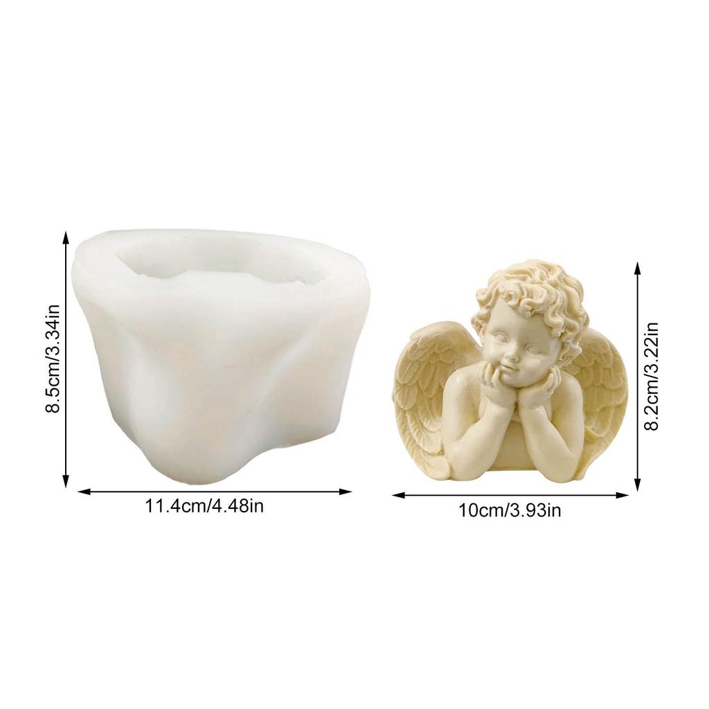 Buy 3D Angel Silicone Mold Candle Making Resin Moulds For DIY Handcraft ...