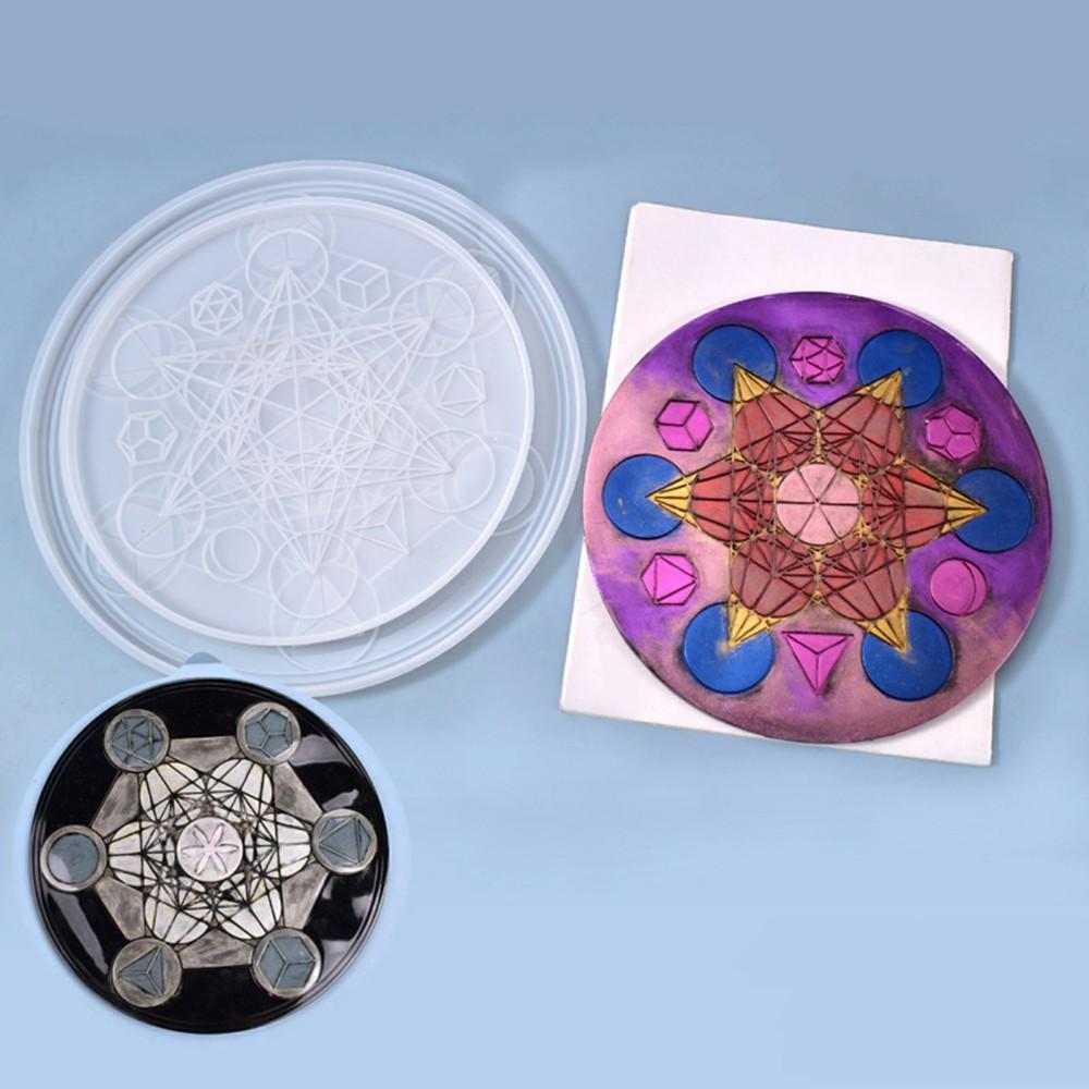 Buy DIY Crystal Glue Mold Homemade Magic Circle Compass Set Decoration ...