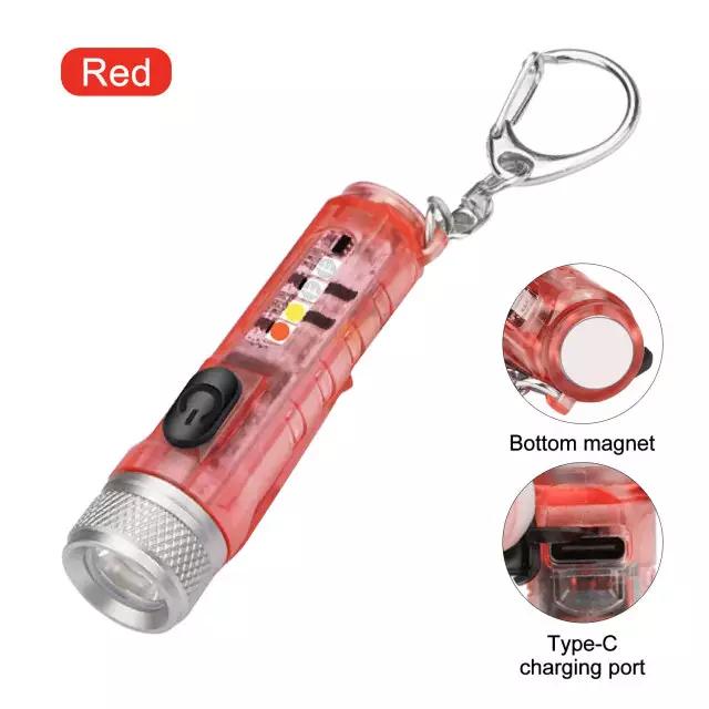 Keychain Led Flashlight Luminous Uv Blacklight Portable Usb ...